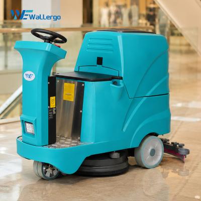 China 530mm Floor Scrubber Machine Small Ride on Floor Scrubber Concrete Floor Cleaning Machine for sale