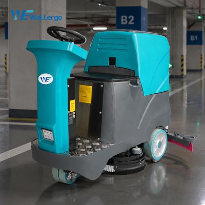 China Industrial Ride on Floor Cleaning Machine Vinyl Epoxy Marble Tile Commercial Floor Cleaning Washing Machine for sale