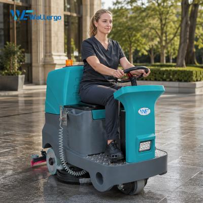 China Electric Heavy Duty Industrial Floor Cleaner Machine Cold Water Cleaning Ride on Floor Scrubber Machine for sale