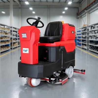 China Heavy Duty Intelligent Ride on Floor Scrubber Industrial Battery Powered Floor Cleaning Machine for Warehouse Airport Factory for sale