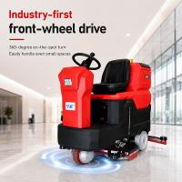 China Heavy Duty Intelligent Ride on Floor Scrubber Industrial Battery Powered Floor Cleaning Machine for Warehouse Airport Factory for sale