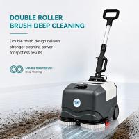 China Best Sell Tile Cleaning Machine 24V Dual Brush Walk-behind Sweeping for sale