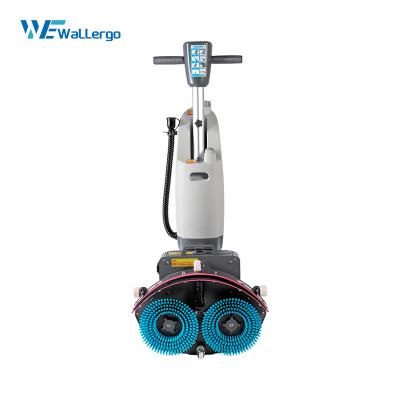 China Commercial Handheld Mini Floor Cleaning Machine 350RPM Speed Self-propelled Floor Scrubber for Hotel School Hospital for sale