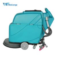 China Walk-behind Lithium Powered Industrial Floor Scrubber Suitable for Commercial Workshops Canteens Supermarkets for sale