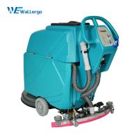 China Walk-behind Lithium Powered Industrial Floor Scrubber Suitable for Commercial Workshops Canteens Supermarkets for sale