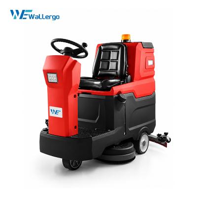 China Best Sell Industrial Ride-on Double Brush Floor Scrubber Applicable to Large Area Cleaning of Factory Floor for sale