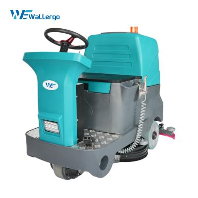 China Ride on Dual Brush Floor Scrubber Machine Commercial Vacuum and Mop Combo Suitable for Shopping Mall Supermarket for sale