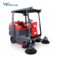 China Large Ride on Semi Enclosed Sweeper 48V 100AH Lithium Battery Electric Road Sweeper for Industrial Warehousing for sale