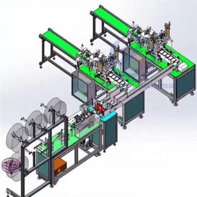 China 175 * 95mm Face Mask Manufacturing Machine Touch Screen Easy Safe Operation for sale
