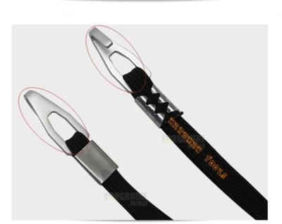 China 60CM Double Luggage Elastic Strap Bike Elastic Rope Aluminium Anchor Hook for sale