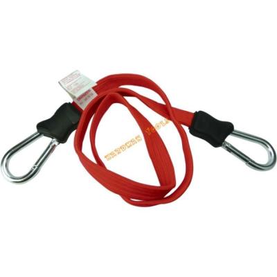 China Comfortable Flat Heavy Duty Bungee Cord With Carabiner Luggage Strap for sale