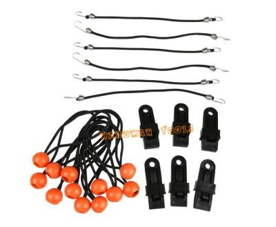 China Customization 24pc Tarp Bungee Cord For Outdoor Camping Abrasion Resistant for sale