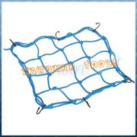 China 4mmx38cmx38cm Rubber Cargo Net With Black 6 Coated Vinyl Steel Hooks for sale