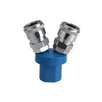 China Blue Metal Pneumatic Hose Fittings with Spring Protection - 1.0MPa Working Pressure, -20°C to 100°C Temperature Range for sale