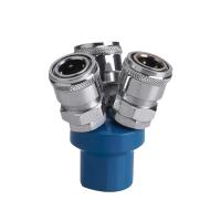 China Blue Metal Pneumatic Hose Fittings with Spring Protection - 1.0MPa Working Pressure, -20°C to 100°C Temperature Range for sale