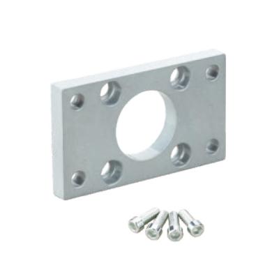 China FA/FB Pneumatic Cylinder Mounting Flange Accessories - Aluminum Alloy Gray Finish for 32-200mm Bore Sizes for sale