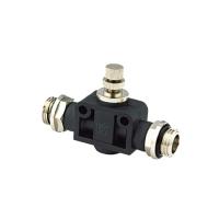 China NSFSS Brass Knob Throttle Valve 4mm-16mm Tube Size with 1.5MPa Max Pressure for Pneumatic Systems for sale