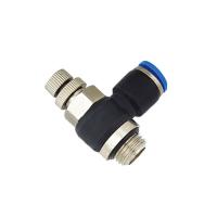 China Brass Pneumatic Tube Fittings Adjustable Knob G Thread Throttle Check Valve 4mm to 16mm for sale
