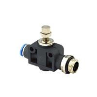 China NSFSF Adjustable Air Throttle Valve From Tube Side To Thread Side Rotatable Body for sale
