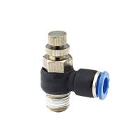 China NSE Brass Nickel Plated Adjustable Knob Throttle Valve Rotatable Plastic Body 4mm to 16mm for sale