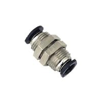 China Pneumatic Tube Fitting PMM-C Micro Connector Straight Equal Two Hexagon Nuts 4mm to 16mm for sale