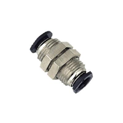 China Pneumatic Tube Fitting PMM-C Micro Connector Straight Equal Two Hexagon Nuts 4mm to 16mm for sale