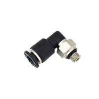 China PL-C Male Elbow Push-to-Connect Tube Fittings 4mm-16mm Size Range with Nickel-Plated Brass Body for Pneumatic Systems for sale