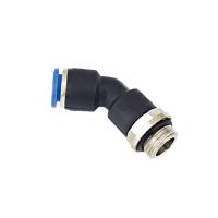 China PLH-G 45° Elbow Female One-Touch Pneumatic Fitting with G Thread and O-Ring Seal for 4-16mm Tubes for sale