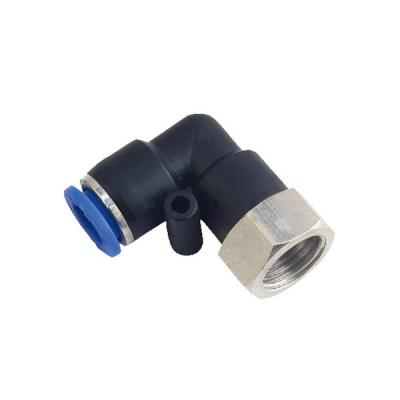 China PLF G Female Elbow One Touch Push In Air Tube Fitting Black 6mm 8mm 10mm 12mm for sale
