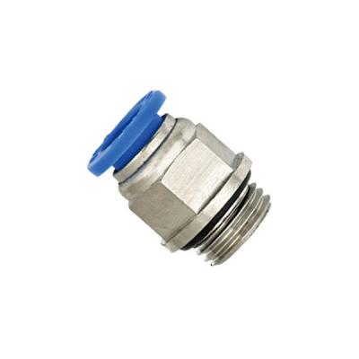 China Brass Nickel Plated PC G One Touch Tube Fittings 4mm to 16mm with O Ring for sale