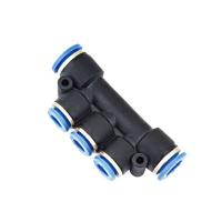 China PKG Five Way Type Die - down Diameter Tee Plastic Material Pneumatic Fitting for sale
