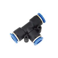 China PE Equal Tee Plastic Air Fitting 1.5MPa Push to Connect Tube Fitting 4mm to 16mm for sale