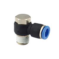 China PH Outer Hexagon One-Touch Male Connector Black R Thread Air Fitting 4-16mm Tube Size 1.5MPa Max Pressure for sale