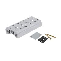 China DC12V/DC24V Pneumatic Solenoid Valve Manifold Plate 2-20 Units with G1/4 to G1/2 Port Sizes for sale