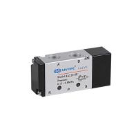 China 4V Series 5/2 Way Double Coil Solenoid Valve 18-34mm Aluminum Body 0.15-0.8MPa IP65 Rated for sale