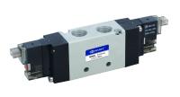 China Mini Double Coil Pneumatic Solenoid Valve 3/2 Way 5V120 5V220 0.35Mpa G1/4 for sale