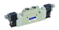 China SMC Type 3-Way Solenoid Valve 5V3220-5V5220 with Double Coils, 0.35MPa Operating Pressure, G1/4