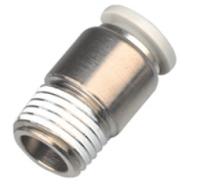 China POC Pneumatic Air Fitting Brass Nickel Plate One-Touch 4-16mm Tube Fittings with 1.5MPa Pressure Rating for sale