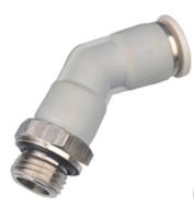 China PLH-G 45° Elbow Female One-Touch Pneumatic Fitting with G Thread and O-Ring Seal for 4-16mm Tubes for sale