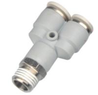 China Brass Nickel Plated Push In Connector Y Model PX Male Tube Fitting 4mm to 16mm for sale