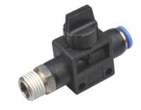 China Pneumatic Hand Control Valve M5 to 1/2 Inch Brass Nickel Plated One Touch Push In Fittings 4mm to 16mm for sale