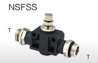 China NSFSS Brass Knob Throttle Valve 4mm-16mm Tube Size with 1.5MPa Max Pressure for Pneumatic Systems for sale