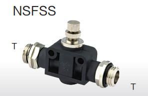 China NSFSS Brass Knob Throttle Valve 4mm-16mm Tube Size with 1.5MPa Max Pressure for Pneumatic Systems for sale