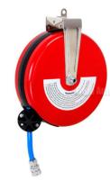 China Metal Housing Auto Pneumatic Air Hose Reel for 15Bar PU Braided Hose - 8mm/10mm/12mm Sizes with 5m/8m/12m Lengths for sale