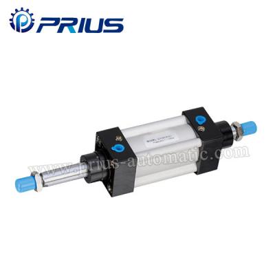 China SID Double Shaft Pneumatic Air Cylinder Double Acting ISO15552 Standard 32-200mm Bore with Magnet and Adjustable Buffer for sale