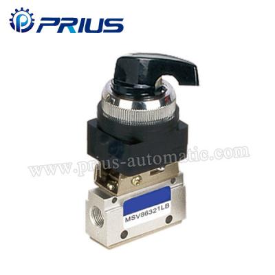 China MSV86321PB 3/2 Way Pneumatic Mechanical Valve with G1/8 Port and 12mm² Flow Area for Industrial Automation for sale