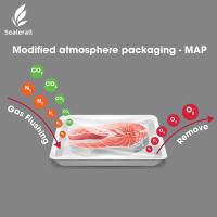 China Energy Efficient MAP Plastic Tray Sealing Machine For Fresh Fish Meat for sale