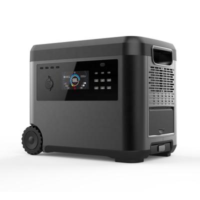 China Rechargeable Generator 110V 220V Fast Charging AC DC 2000W 2400W Portable Power Station 3600W for sale