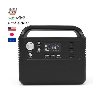 China Outdoor Camping Type-C Input 300W Lithium Battery Solar Generator AC/DC Outlets Aluminum Portable Power Station for sale