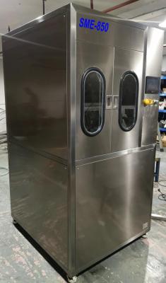 China smt solder paste stencil bottom ultrasonic and both side aqueous liquid spray cleaning machine for sale